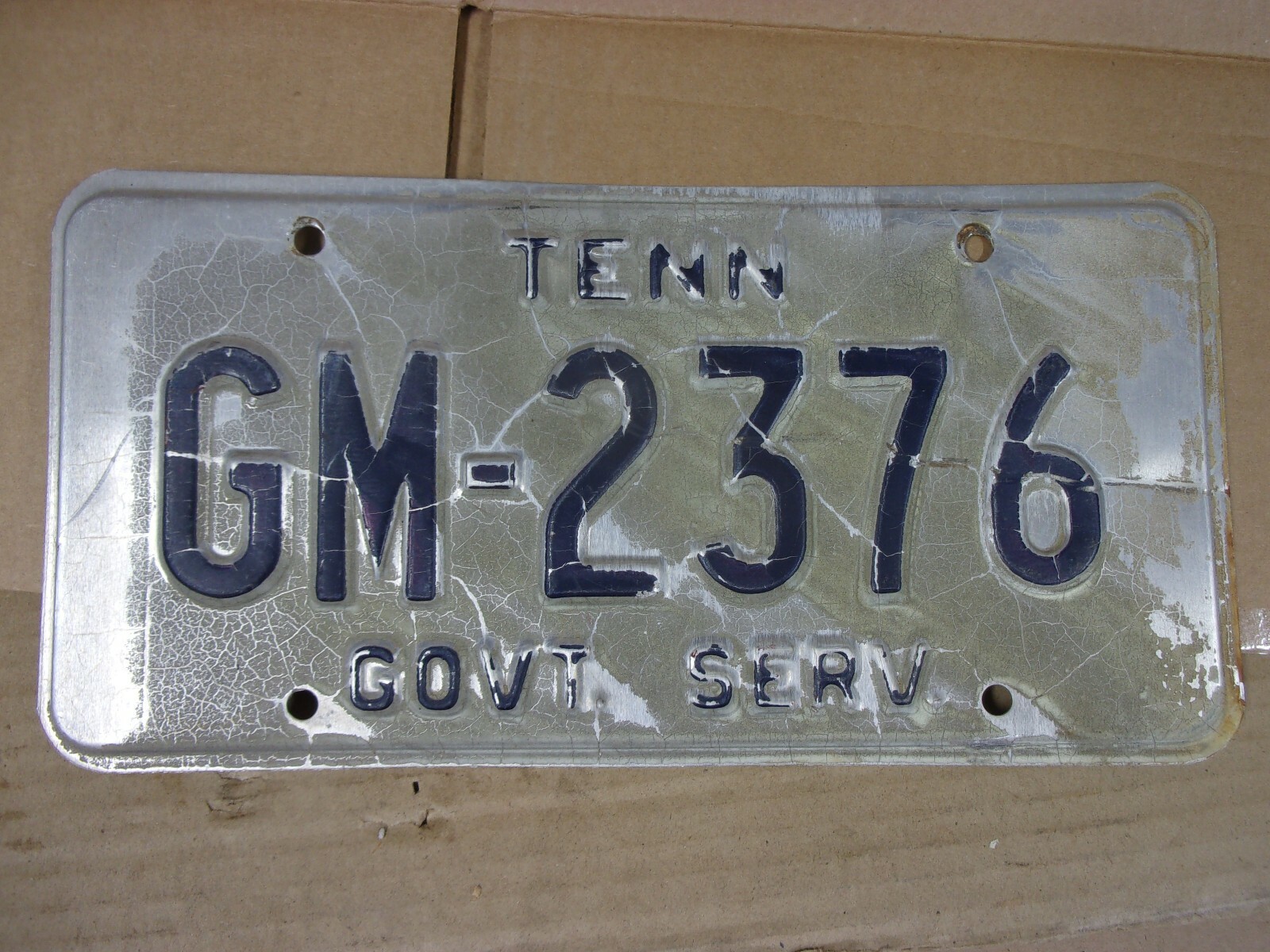 Vtg Tennessee Government Service License Plate Vehicle Truck Car ...