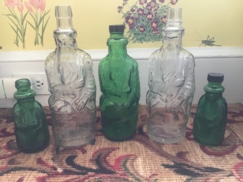 5 Antique H. Ricker & Sons POLAND WATER Moses Mineral Spring Bottle ...