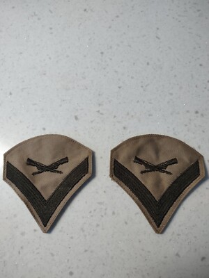 USMC Lance Corporal Chevron Patch Green/Khaki Color | eBay