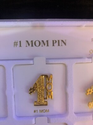 #1 Mom Pin Lapel Pin Vintage Gold | eBay