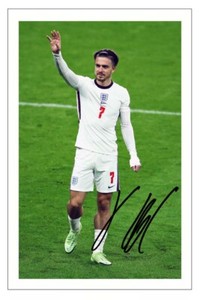 JACK GREALISH Signed Autograph PHOTO Gift Signature Print ENGLAND Aston ...