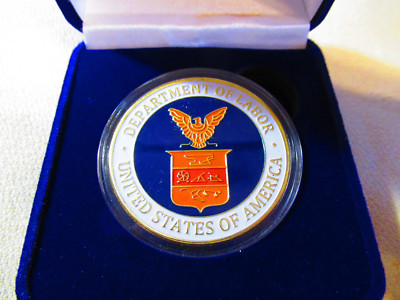 United States Department of Labor (DOL) Challenge Coin w/ Presentation ...