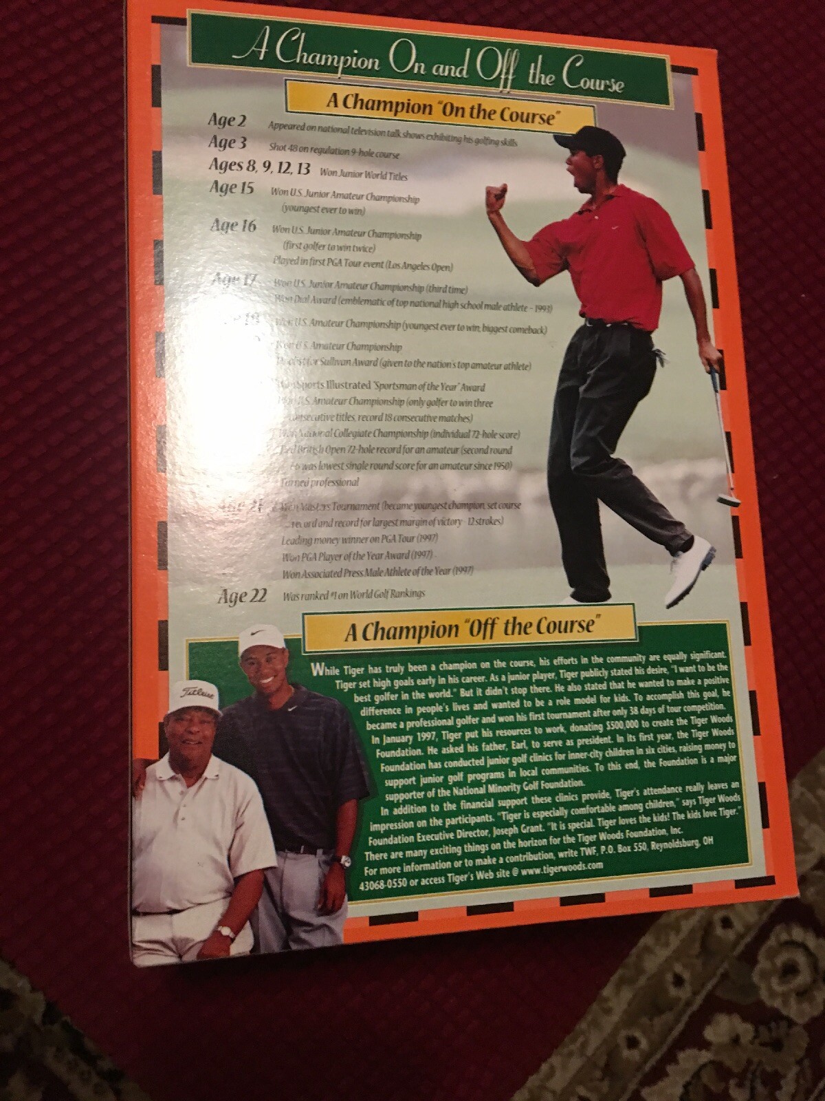 VTG Tiger Woods Wheaties Mini Cereal Box Limited Edition Inaugural Box ...