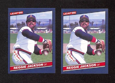 1986 Leaf #173 Reggie Jackson 2ct Angels Baseball Card Lot 1001Q | eBay