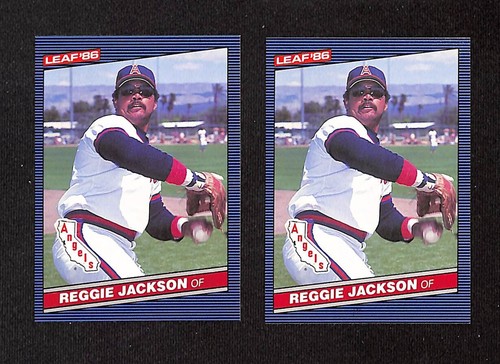 1986 Leaf #173 Reggie Jackson 2ct Angels Baseball Card Lot 1001Q | eBay