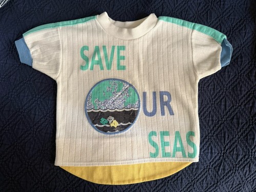 Vintage Carter’s Toddler Boy’s Save Our Seas Top With Plastic Fish Size ...