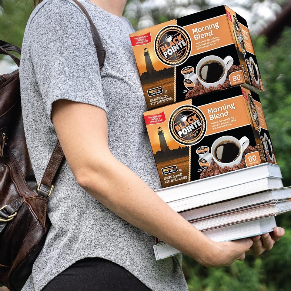 Black Pointe Bay Morning Blend Coffee Pods, Light Roast, 80 Count K-Cup ...