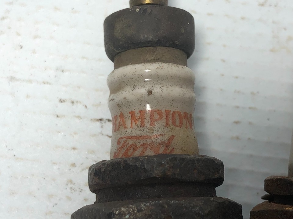 Vintage Spark Plugs Champion Model T Ford Script OEM, Wizard, AC | eBay