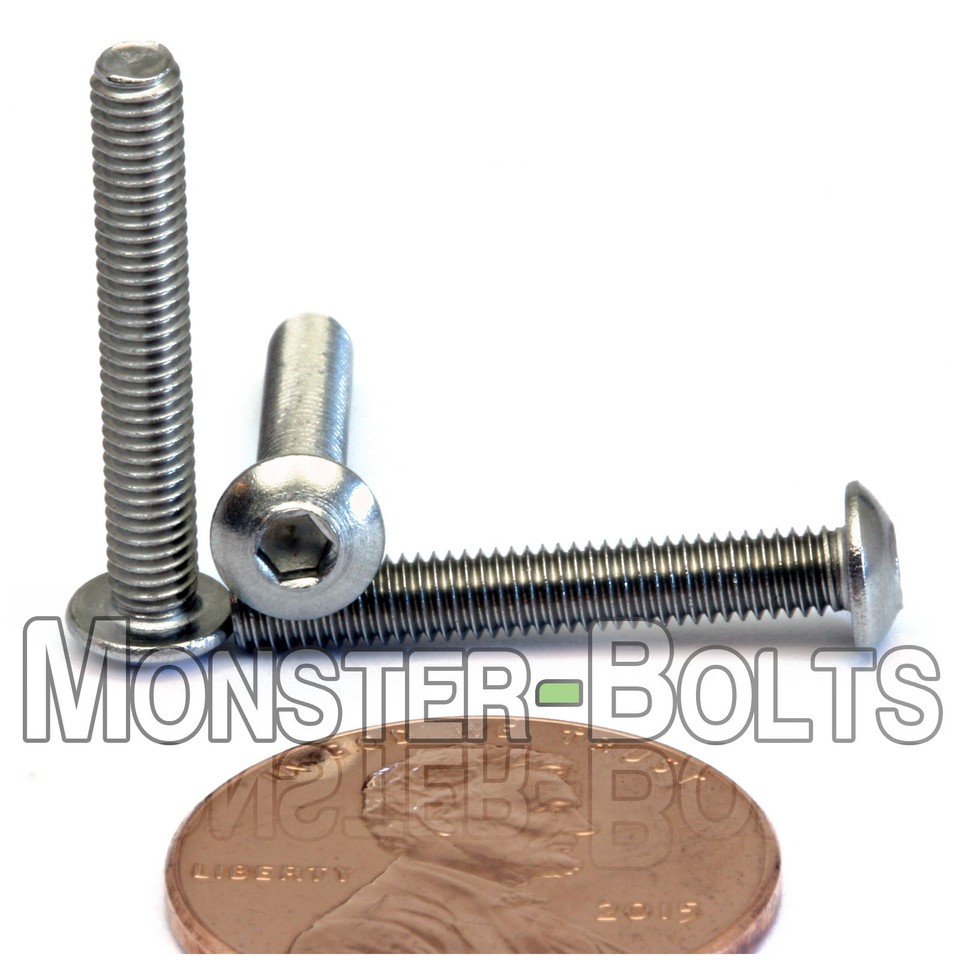 M3 Stainless Steel Button Head Socket Cap Screws A2, Metric ISO 7380 0. ...