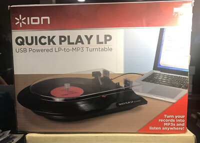 ION Quick Play Turntable USB Powered LP to MP3 Converter NIB L1 | eBay