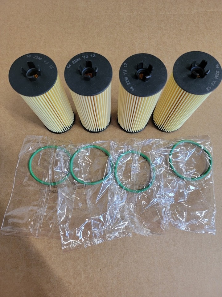 4 x Extended-Life Oil Filter 6135 for 2013, 2012, 2011 Volkswagen ...