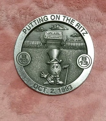 Vintage Potawatomi Bingo Casino B13 heavy pewter? Medallion Putting On ...