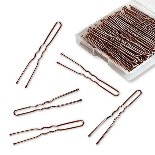 100 PCS Invisible Wave Hairgrip U Shaped Hair Pins Kit Large Heavy Duty ...