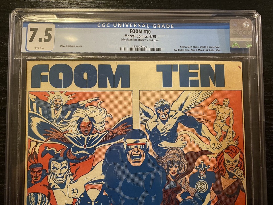 FOOM #10 CGC 7.5 Pre-dates GSX Giant Size X-Men 1 and X-Men 94; WP KEY ...