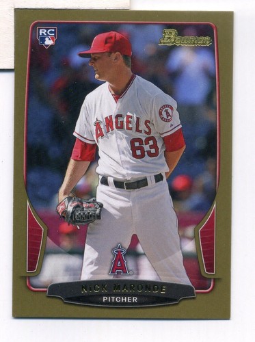 2013 Bowman - Gold #129 NICK MARONDE Rookie RC Los Angeles Angels NICE ...
