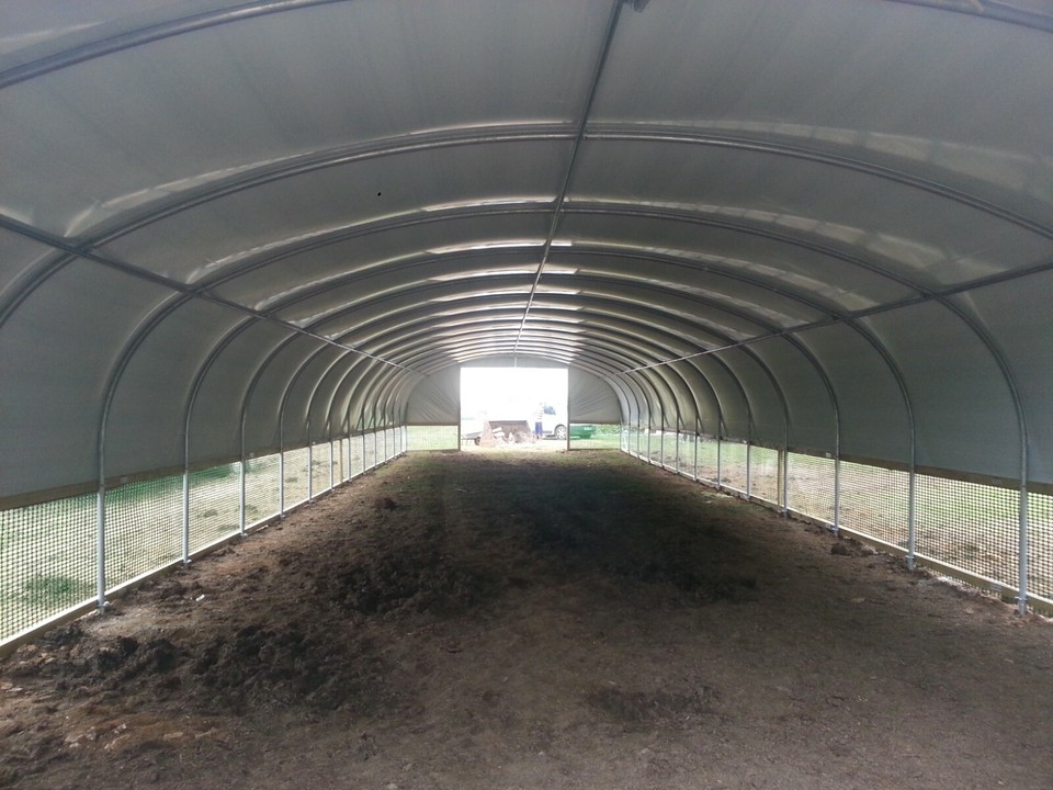 Livestock Shelter Sheep House Polytunnel Field Barn – 21ft Wide Sheep ...