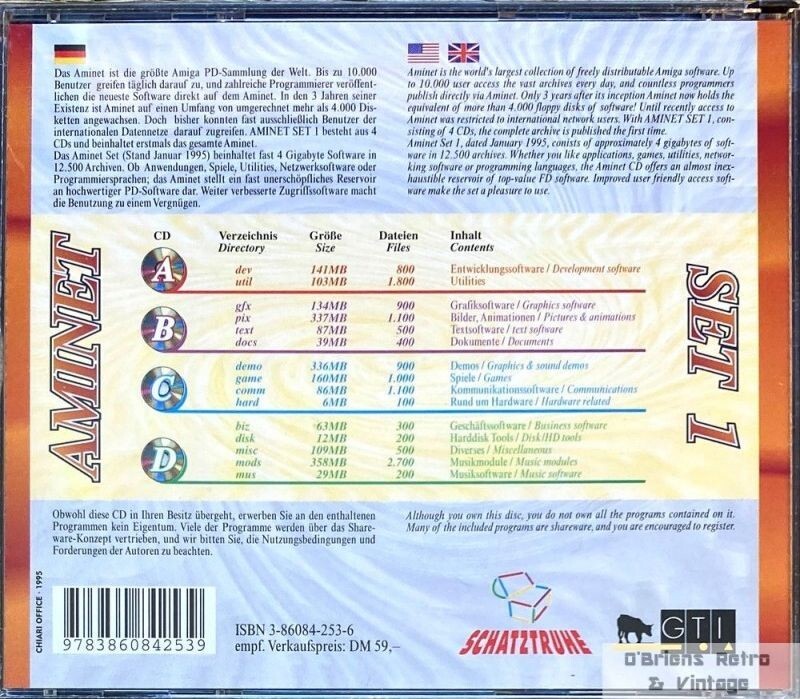 Aminet Set 1 - 4 x CD - Amiga - CD-ROM - PD - Shareware | eBay