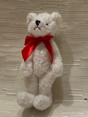Vintage Pacific Craft 4” Jointed Stuffed Plush Teddy Bear White | eBay