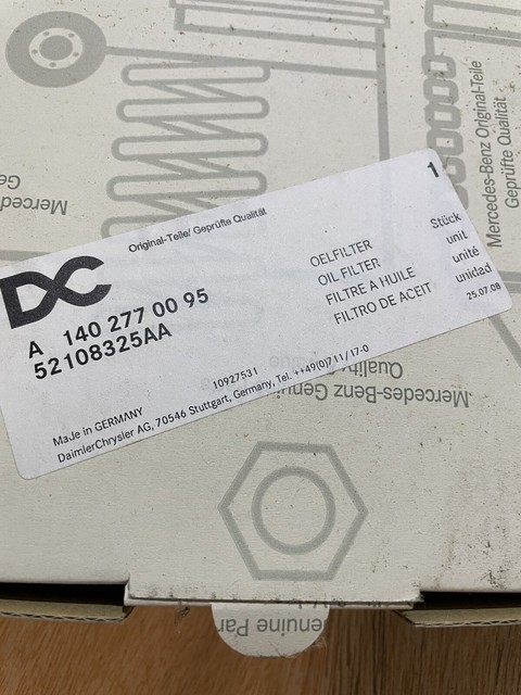 OEM Mercedes-Benz Transmission Oil Filter A1402770095 MERCEDES Dodge ...