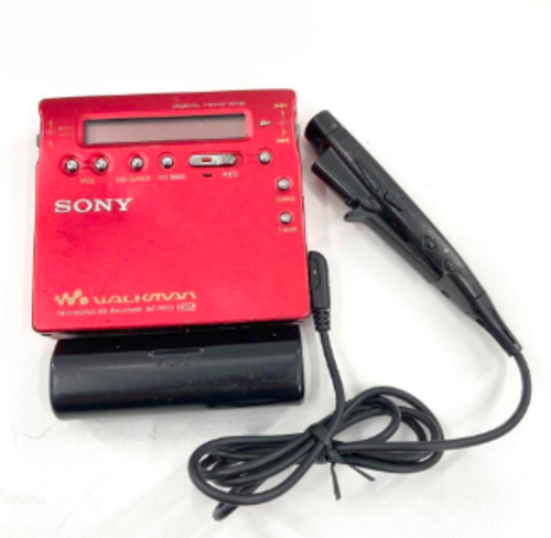SONY MZ-R900 Red Minidisc MD Walkman Player Recorder Accessory ...