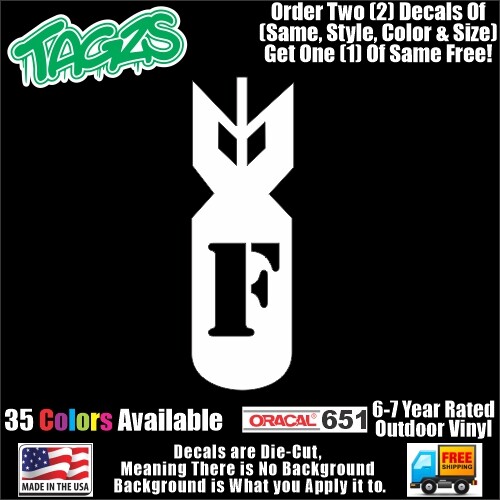 F Bomb Fu*k Bomb 2-Pack Funny DieCut Vinyl Window Decal Sticker Car ...
