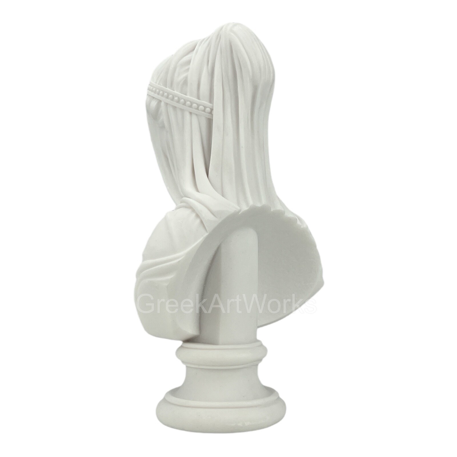 The Veiled Maiden Lady Bust Sculpture by Monti 1875 Cast Marble Statue ...