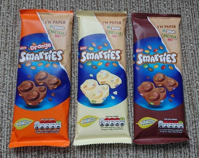 Nestle Orange Smarties Chocolate Bar 4 Bars 90g Each for sale online | eBay