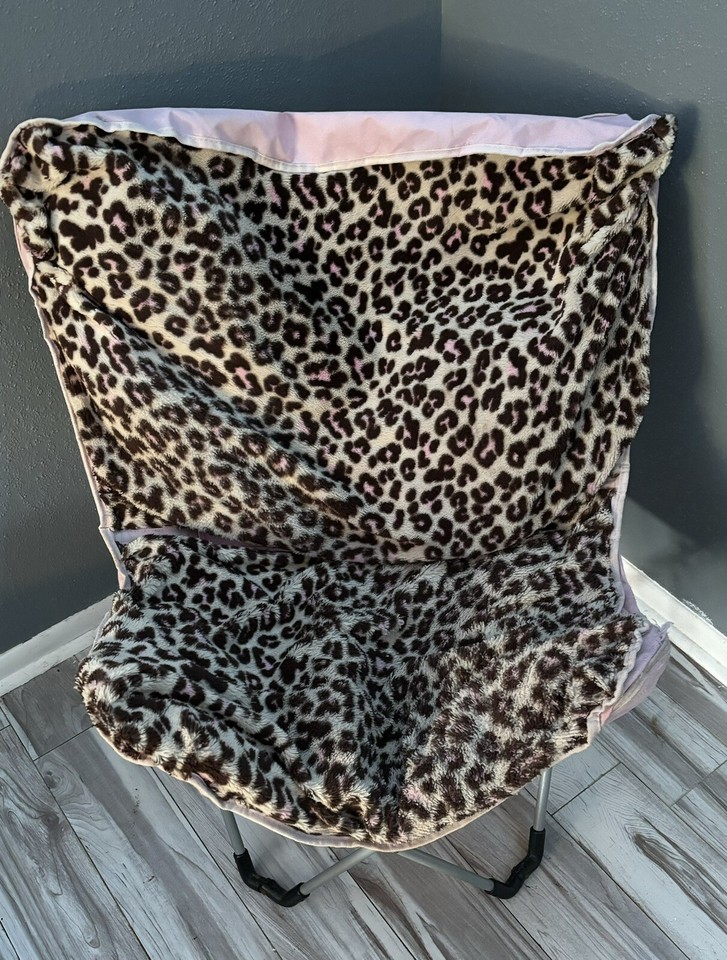 Justice For Girls Leopard Print Chair Vintage! | eBay