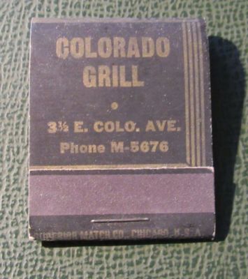 Matchbook - Colorado Grill Pueblo? Colorado FULL | eBay