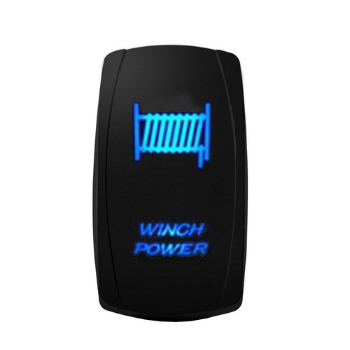Car Off Road 12V 20A Toggle Rocker Switch Blue LED Winch Light Lamp ...
