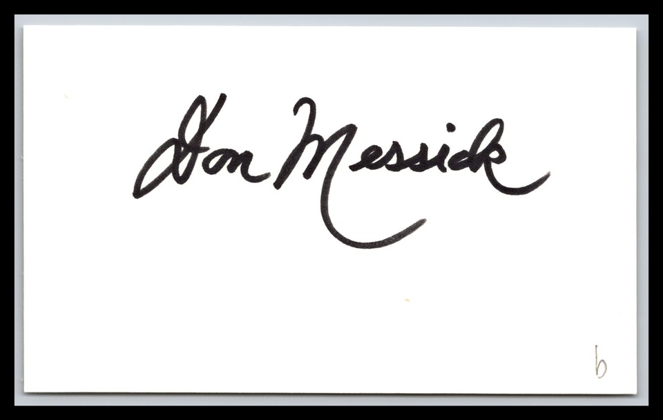 Don Messick - Voice Specialist - 3x5 Card - Signed / Autograph (b) | eBay