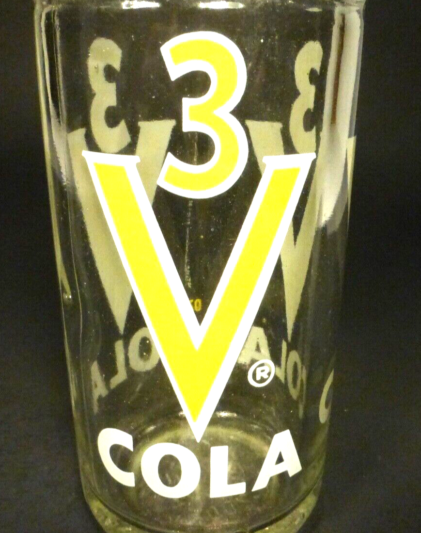 vintage ACL Soda Bottle: 3 V COLA in DISTINTIVE BOTTLE. - 10 oz ACL | eBay
