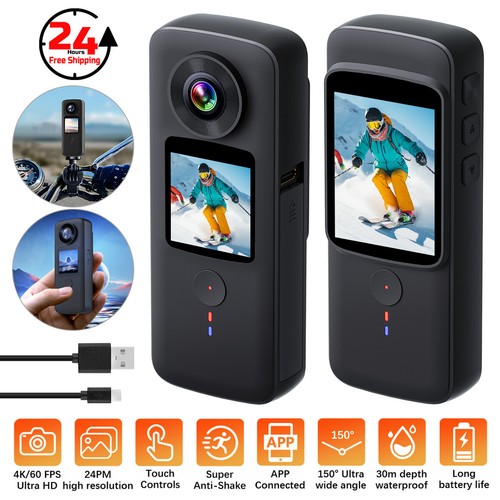 Fits INSTA 360 4K HD Wifi Action Camera Waterproof Vlog Sport Selfie ...