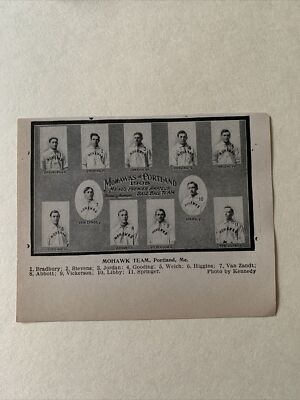 Mohawk Team of Portland Maine ME 1908 Baseball Team Picture | eBay