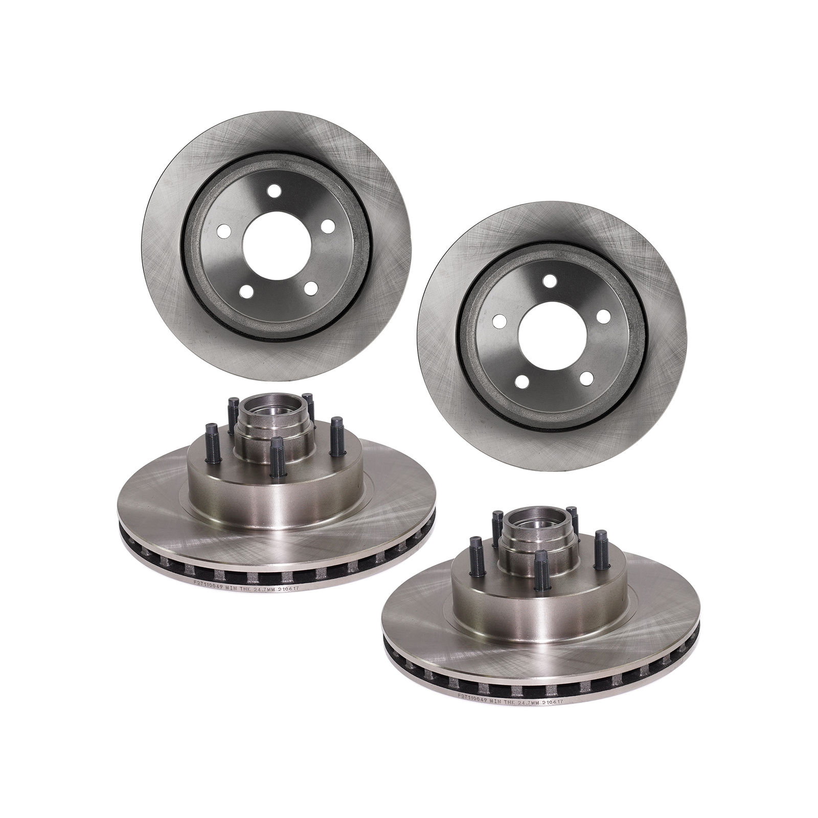 Front and Rear Disc Brake Rotors For 2010-2011 Ford Ranger Rear Wheel ...