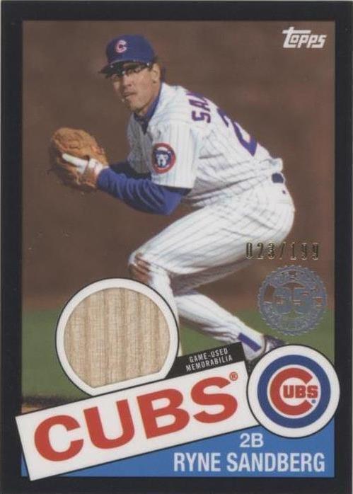 2020 Topps - 1985 Topps Baseball Relics Ryne Sandberg #85R-RS Black ...