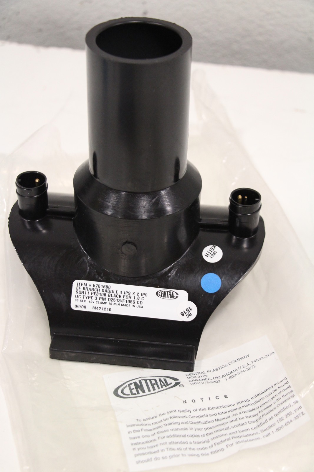 Central EF Branch Saddle 5751600 4 IPS IPS SDR11 PE3408 for D2513/F1055 ...