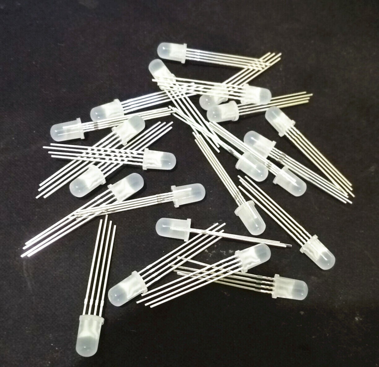 50 5mm 4 Pin RGB Common Anode LED Diode Bright Red Green Blue 30 P249C ...