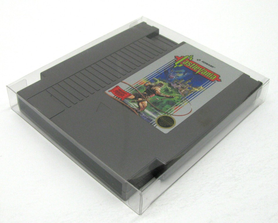 25x NINTENDO NES GAME CARTRIDGE - CLEAR PROTECTIVE BOX PROTECTOR SLEEVE ...