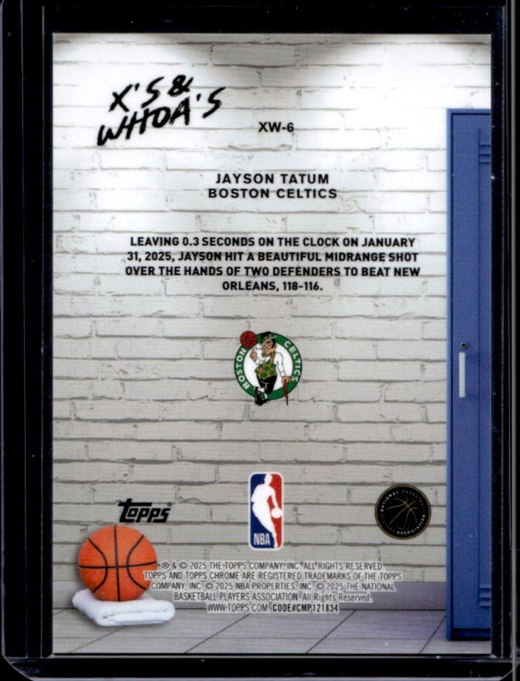 2025-26 Topps Chrome Jayson Tatum X's and Whoa's Geometric Gold ...