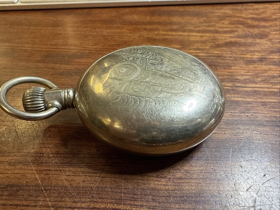 Antique New Era USA Large Pocket Watch Railroad Silverode Case - for ...