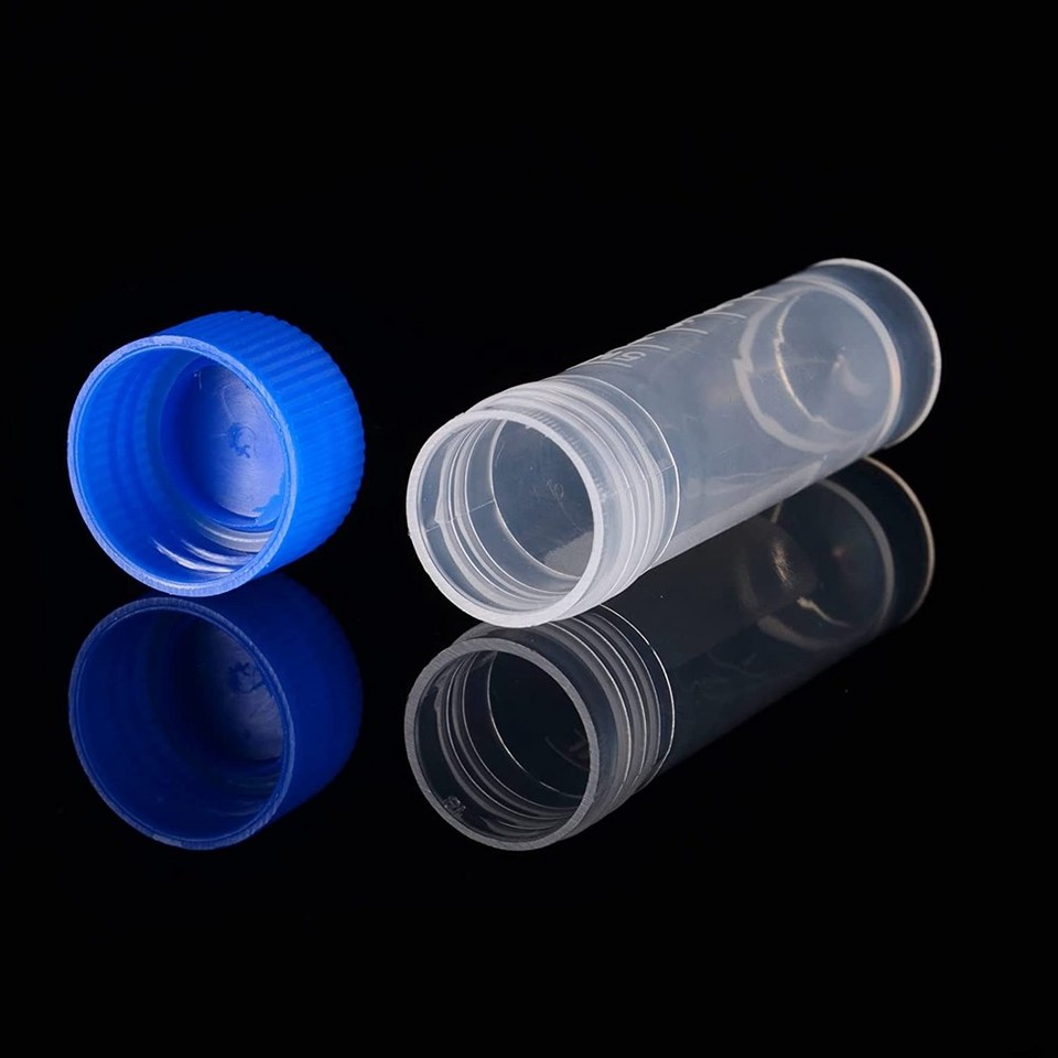 200Pcs Graduated Vial Storage Container Test Tubes 5Ml with Screw Caps ...