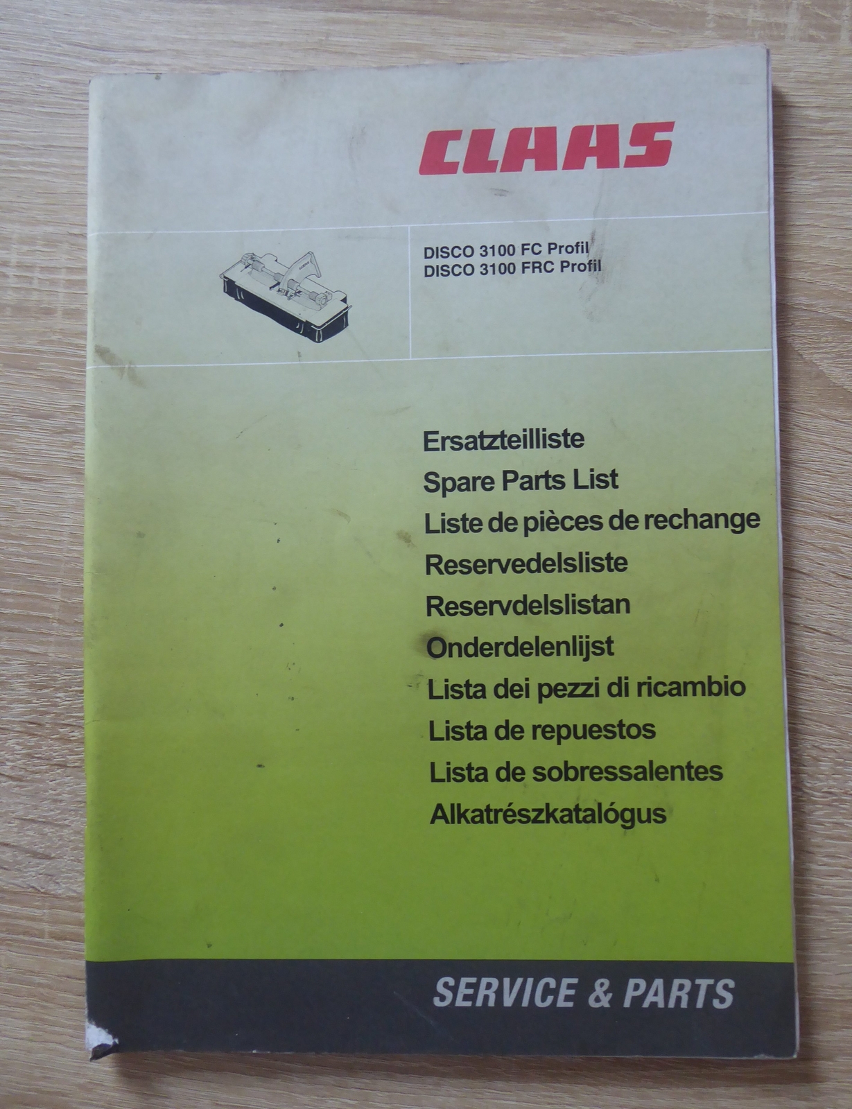 Claas Mähwerk Disco 3100 FC / FCR Ersatzteilliste | eBay