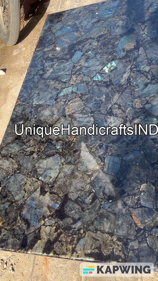 Labradorite Gemstone Agate Bathroom Slab Top, Counter Slab, Modern Home ...