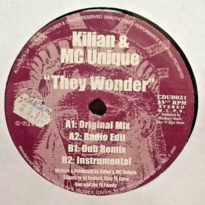 12" CLUB SINGLE - KILLIAN & MC UNIQUE: THEY WONDER (4 VERSIONS) | eBay