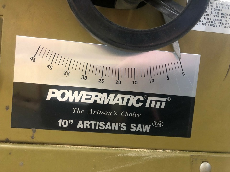 10" Powermatic Artisan Table Saw 20" x 27" Model 63 | eBay
