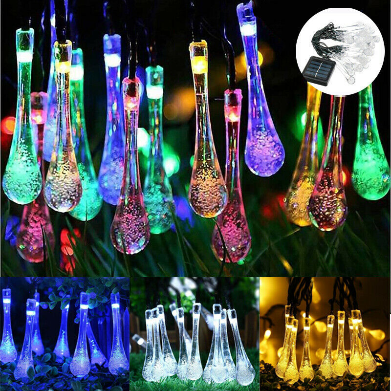 Water Drop Lights String Cheap Solar Lamps Water Droplets Type
