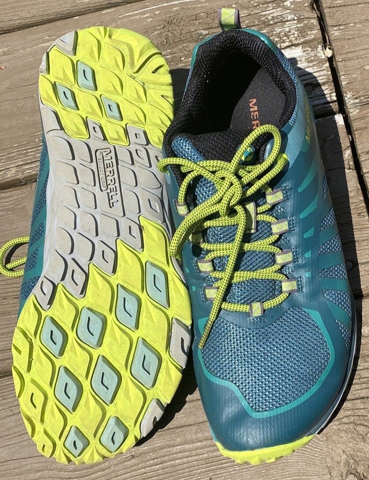 Merrell QForm2 Select Grip Green/Yellow Women's Trail Hiking Shoes Size ...