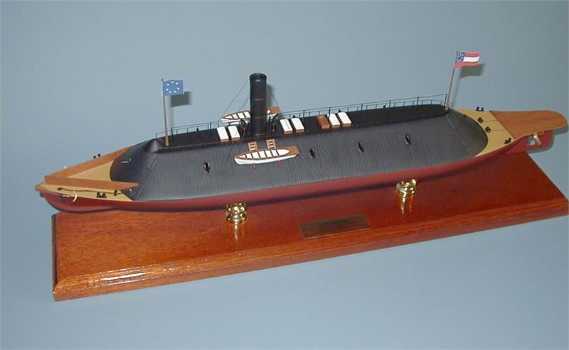 CSS Virginia Ironclad Warship Civil War Desk Display 1/137 Ship Boat SC ...