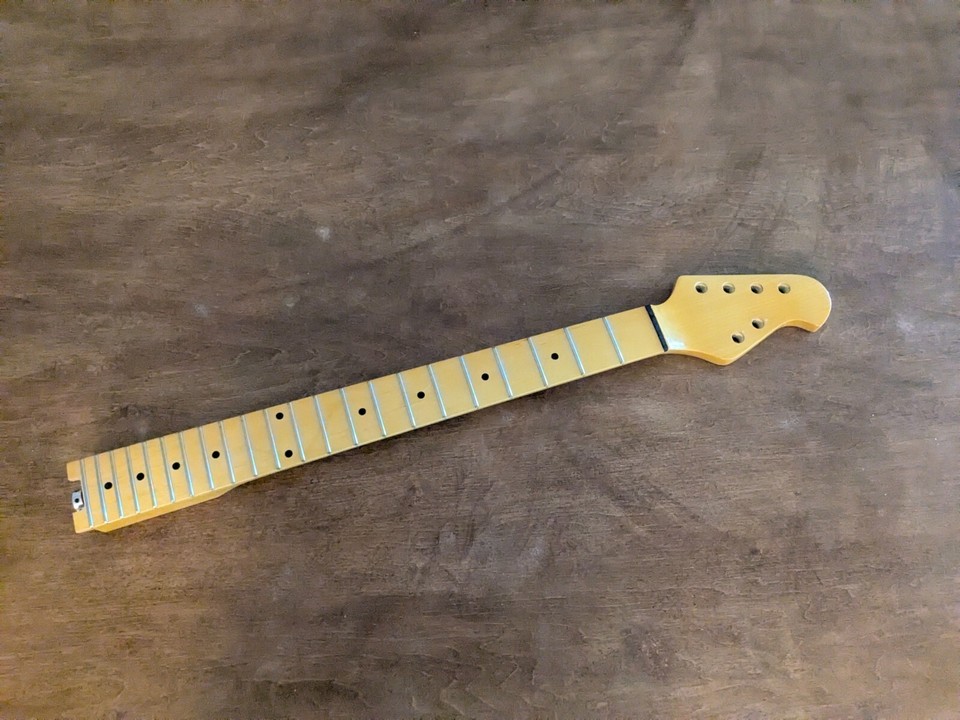 22 FRET 4x2 offset headstock spokewheel maple guitar neck replacement ...